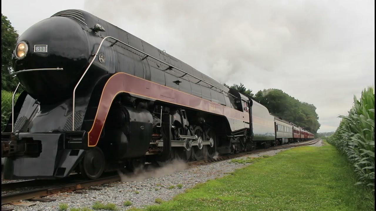 Norfolk and Western 611 at the Strasburg Railroad - YouTube