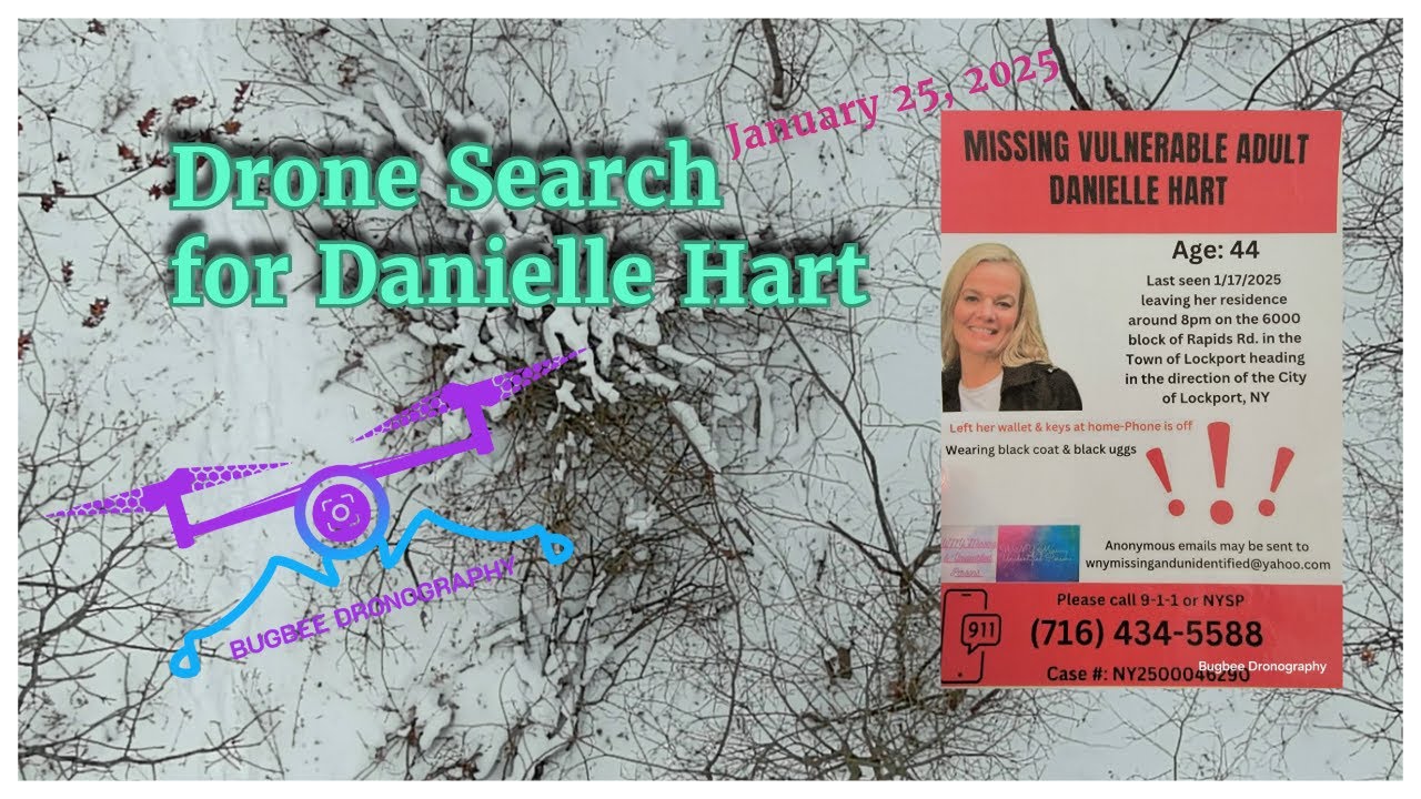 Drone search for Danielle Hart, Lockport, NY 01/25/2025 - YouTube