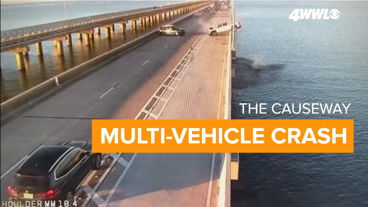 Caught on Camera: Multi-vehicle crash on Causeway - YouTube