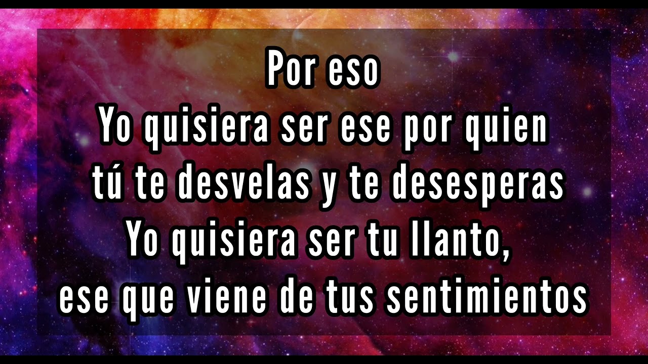 yo quisiera - karaoke - Reik ( pista original y letra ) - YouTube