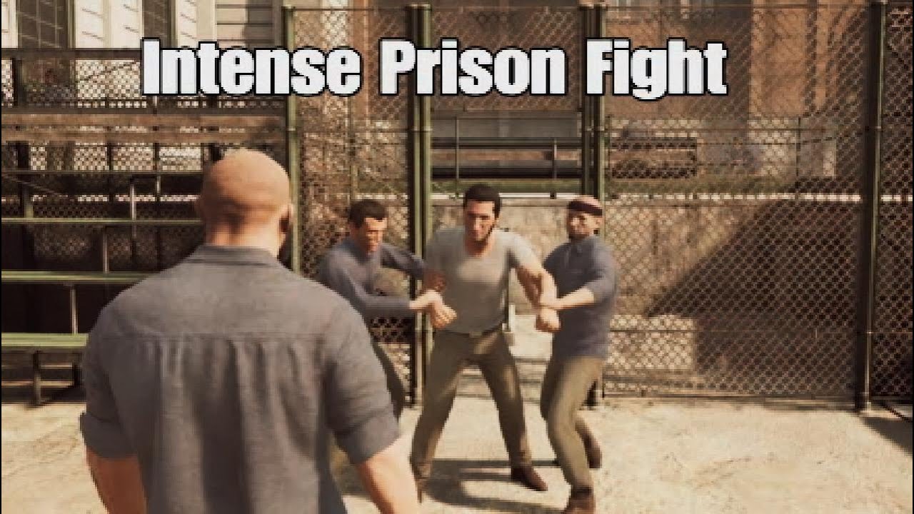 Intense Prison Fight in A Way Out - YouTube
