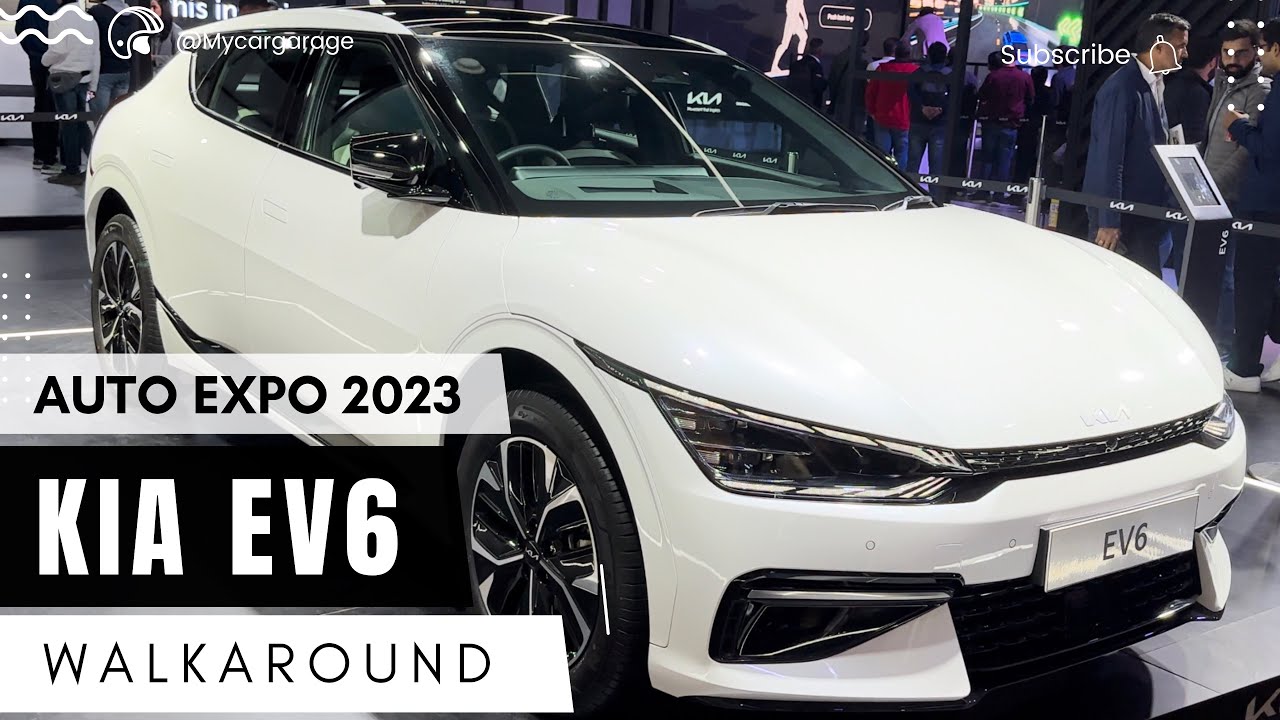 Kia EV6 White Colour | Walkaround | Auto Expo 2023 india | My Car ...