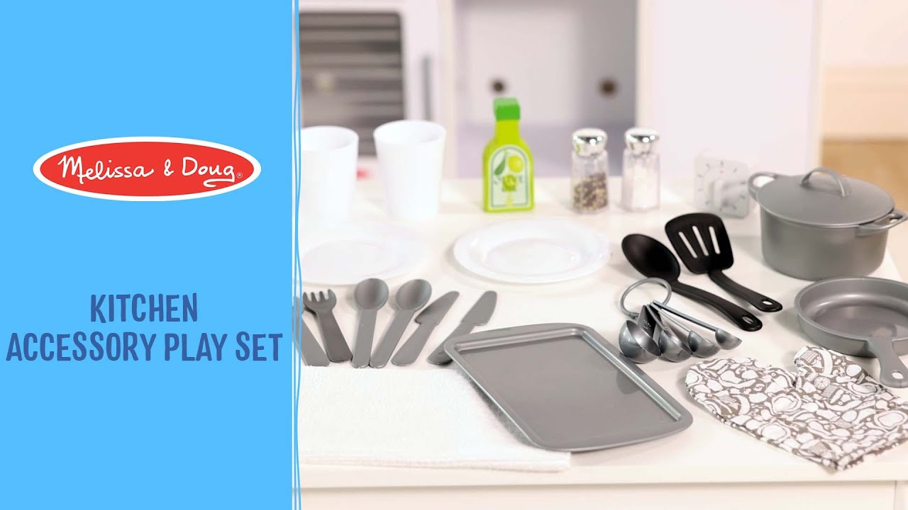 Melissa & Doug Kitchen Accessory Play Set - YouTube
