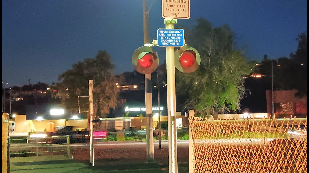 Late Night MTS Orange Line Trolley Action In San Diego (Imperial Ave ...