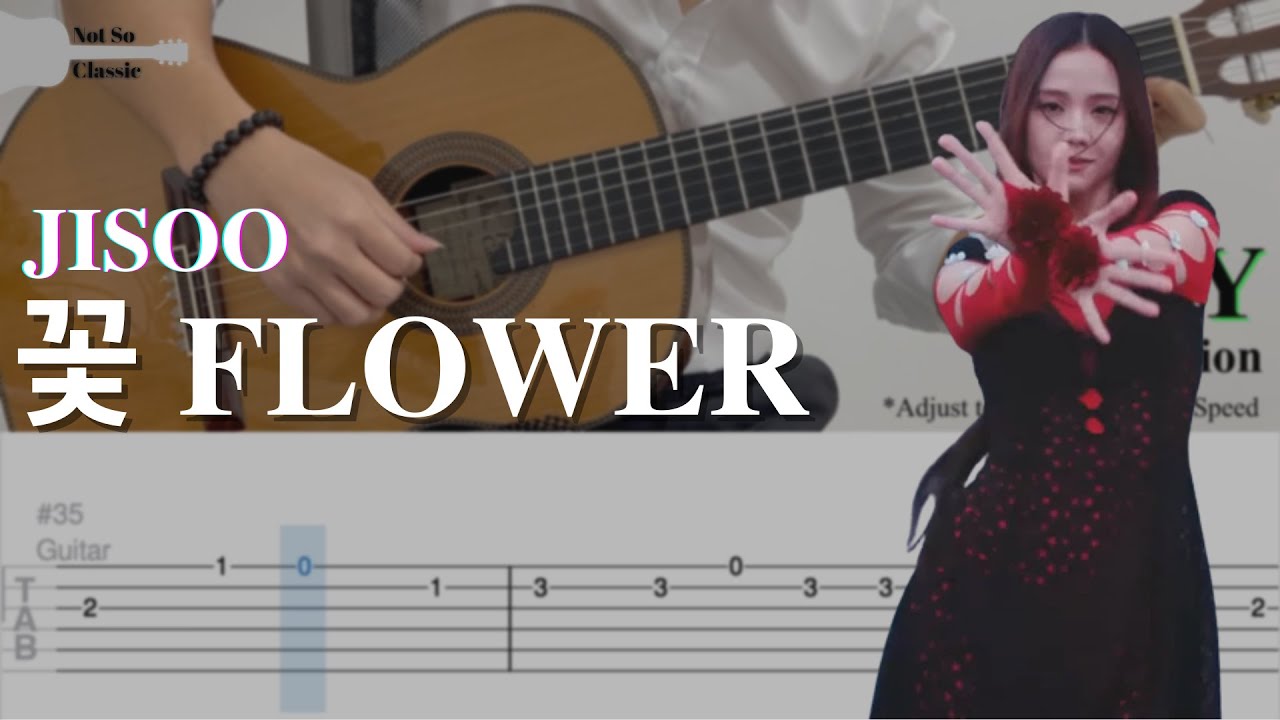 FLOWER by JISOO (EASY Guitar Tab) - YouTube