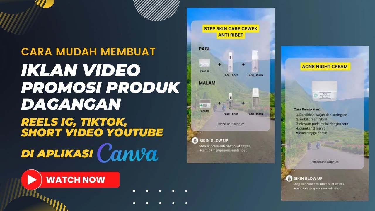Membuat Iklan Video PROMOSI PRODUK DAGANGAN di reels story IG dan ...