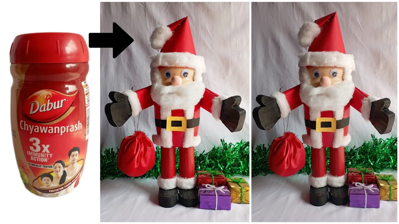 How to Make Big Santa Claus | Santa Making From Waste Materials ...