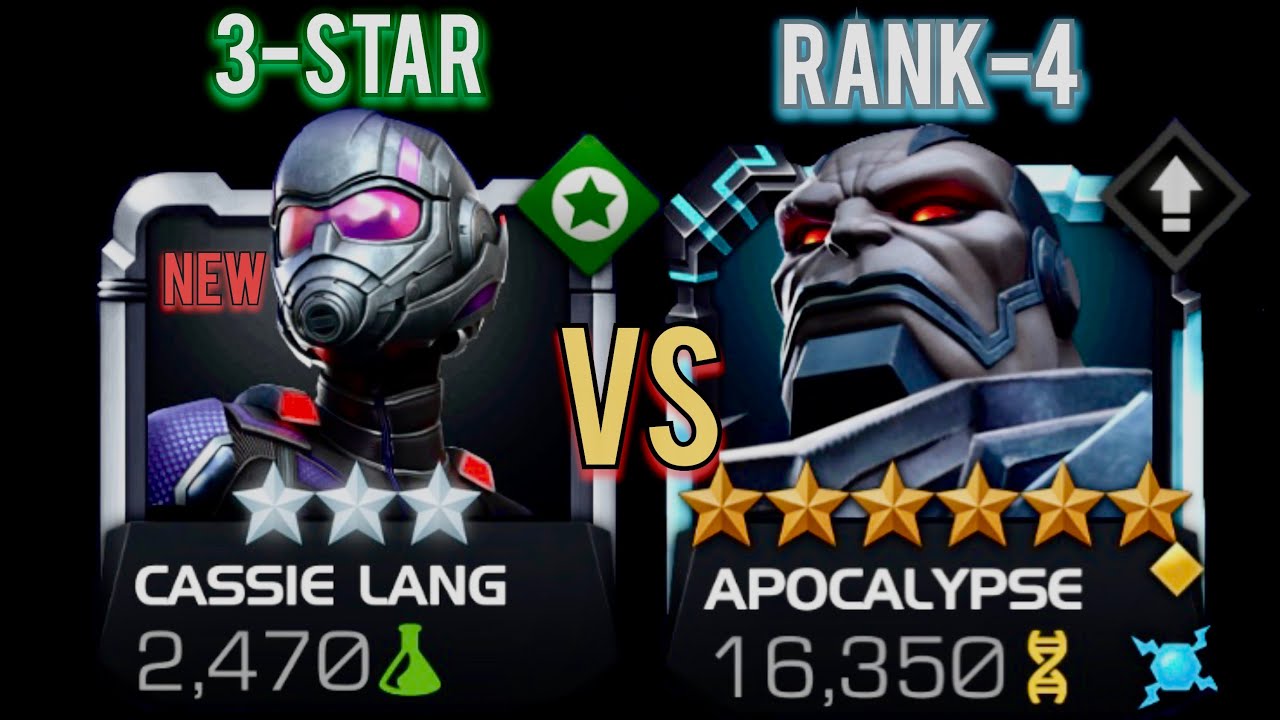 MCOC | CASSIE LANG VS APOCALYPSE RANK-4| Kabam | contest of champions ...