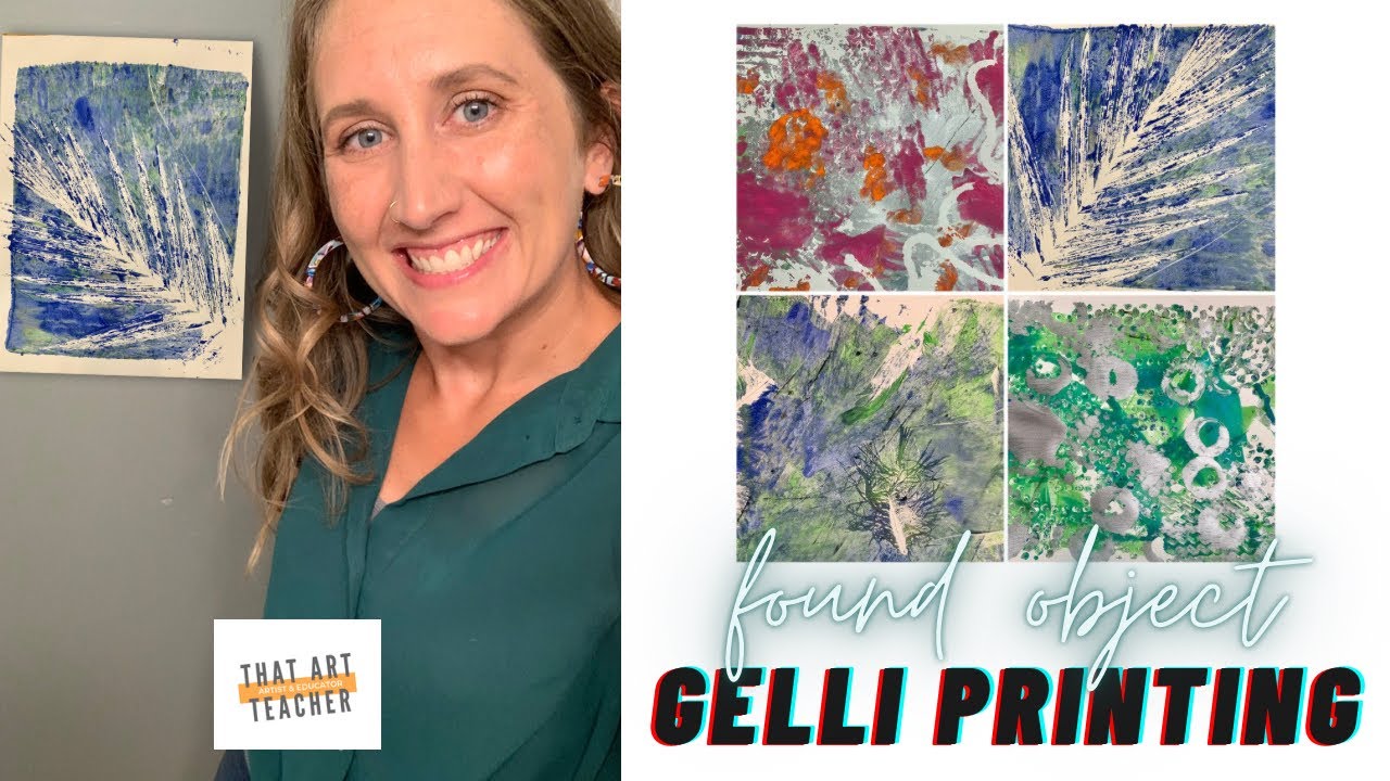 Gelli Printing with Found Objects | Textured Backgrounds for ...