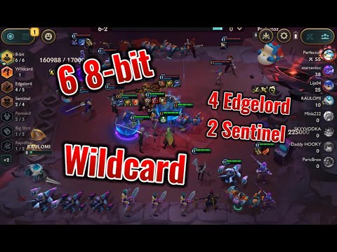 6 8-bit Wildcard 4 Edgelord 2 Sentinel | LOL TFT: Teamfight Tactics ...