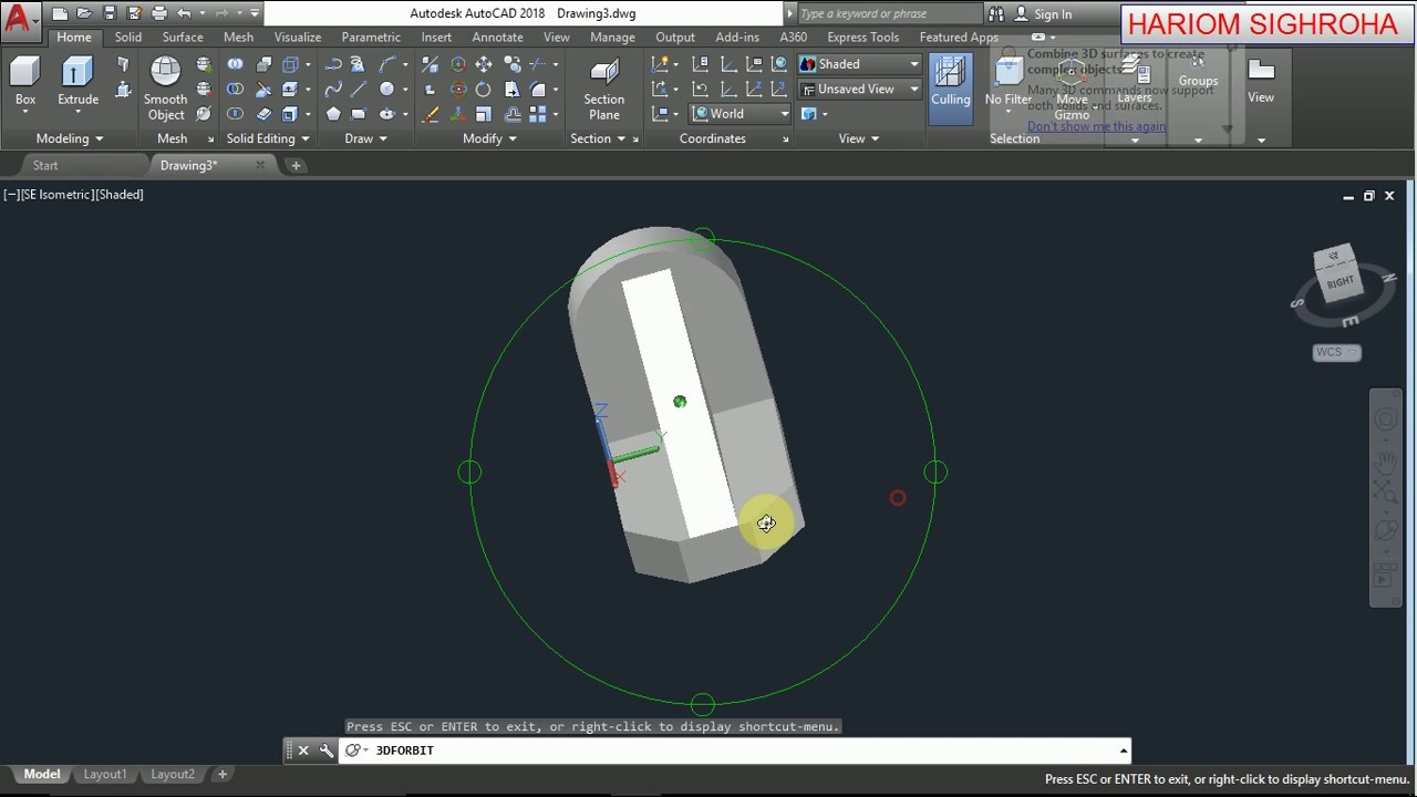 #AutoCAD 3D BASIC TRAINING EXERCISE 2# - YouTube