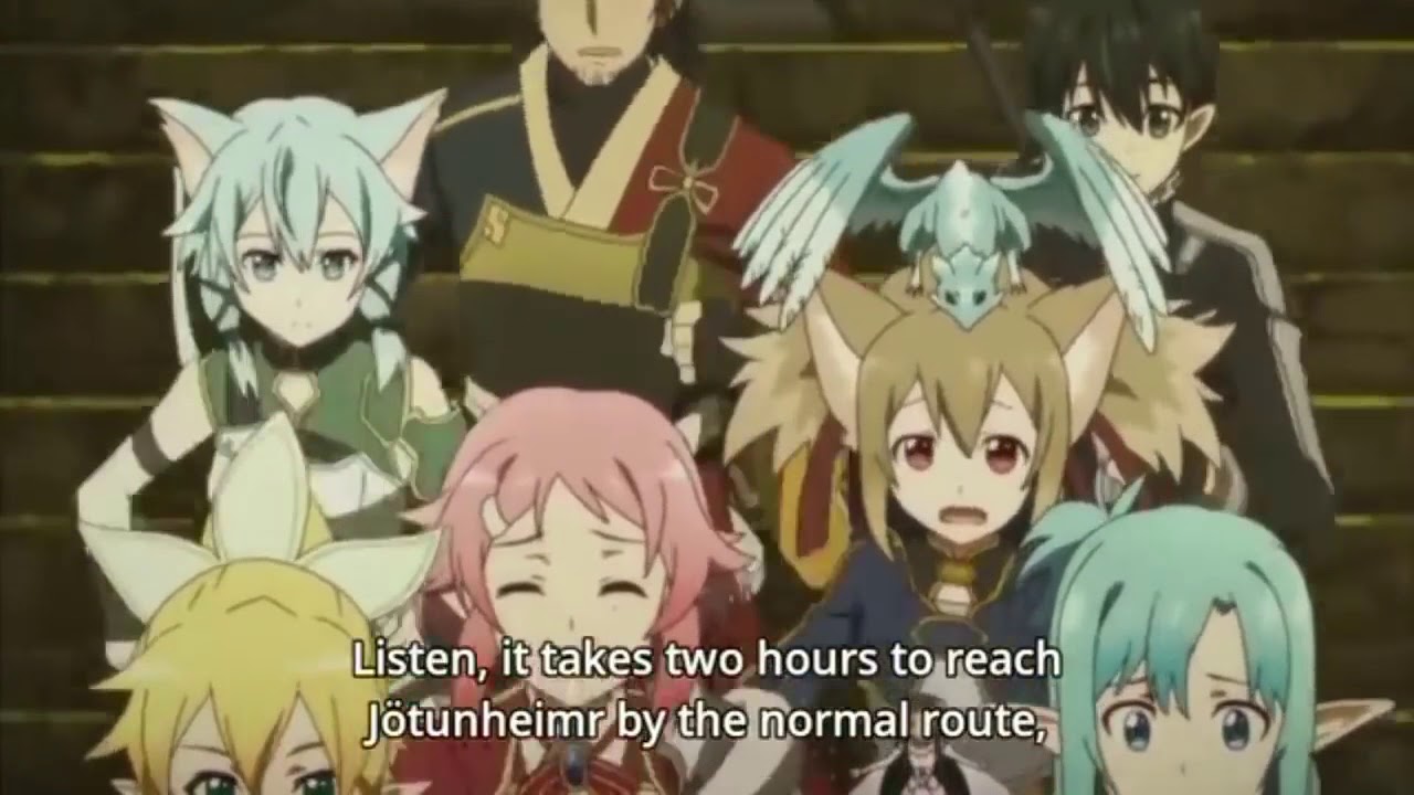 Sao- kirito pulls sinons tail - YouTube