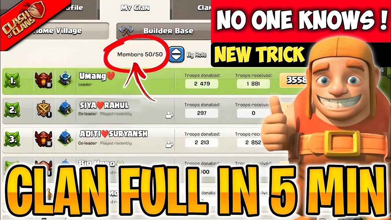 How to make best clan in clash of clans | How to find new members for ...