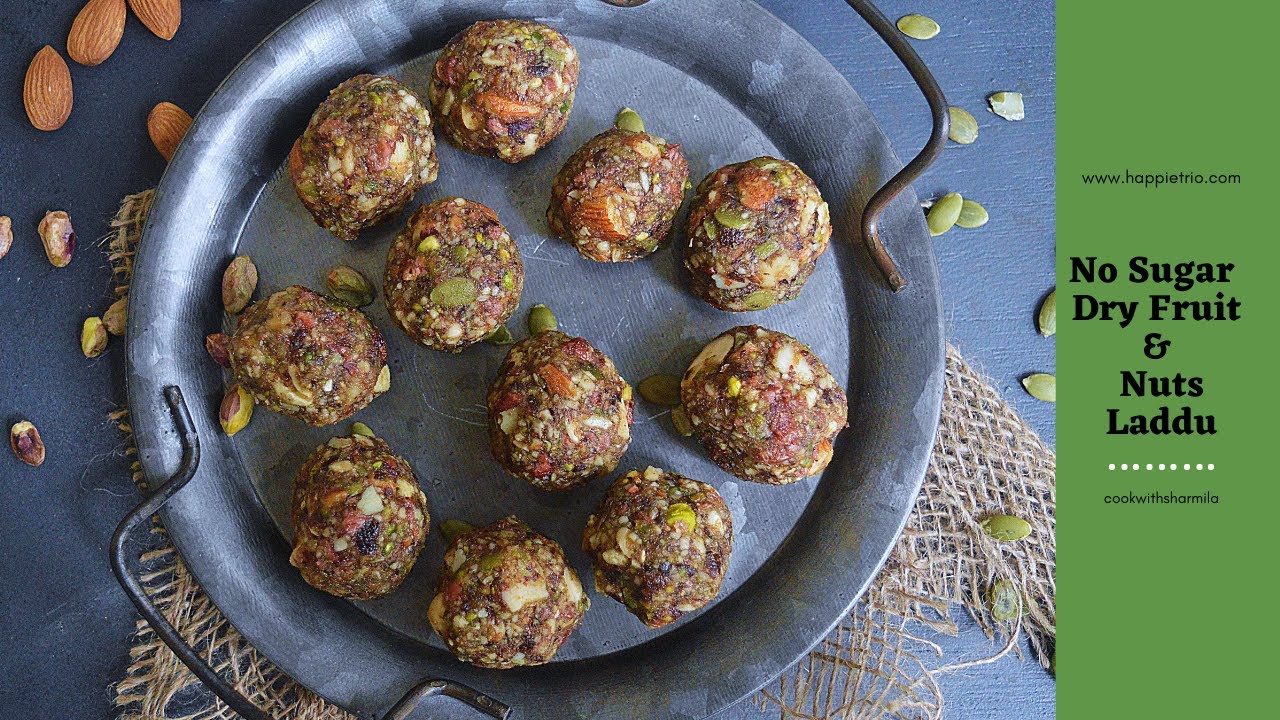 Dry Fruit Laddu | Nuts and Dry Fruit Ladoo | Vegan Dry Fruits Laddu ...