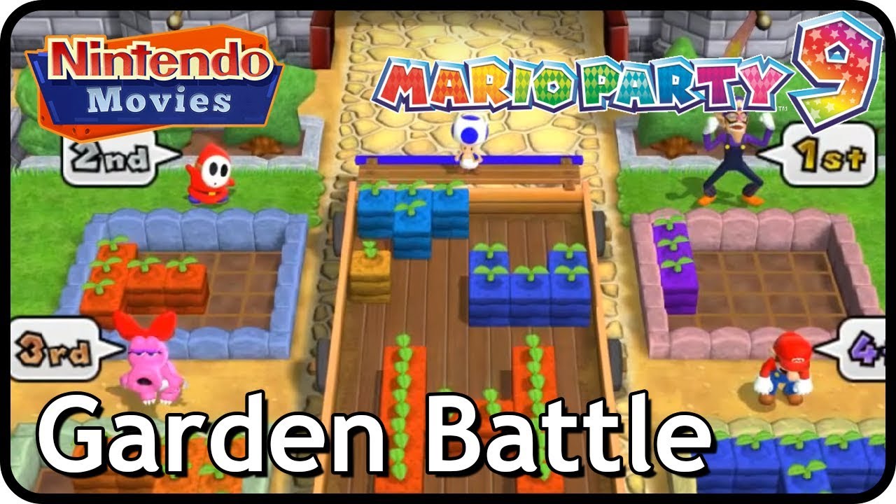 Mario Party 9 - Garden Battle (Multiplayer, Free-for-All) - YouTube