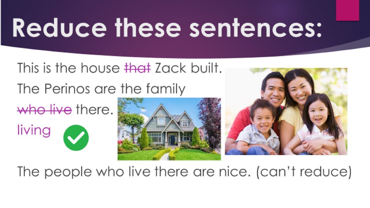 Learn English Correctly: Reducing Relative Clauses - YouTube