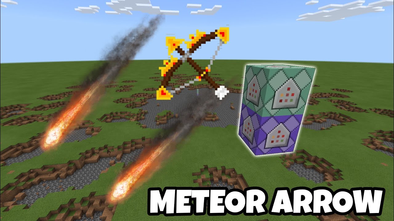 Meteor Arrows Using Commands Minecraft Bedrock! - YouTube
