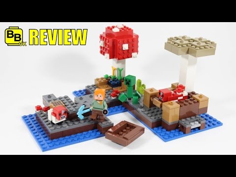 LEGO MINECRAFT THE MUSHROOM ISLAND 21129 SET REVIEW Video