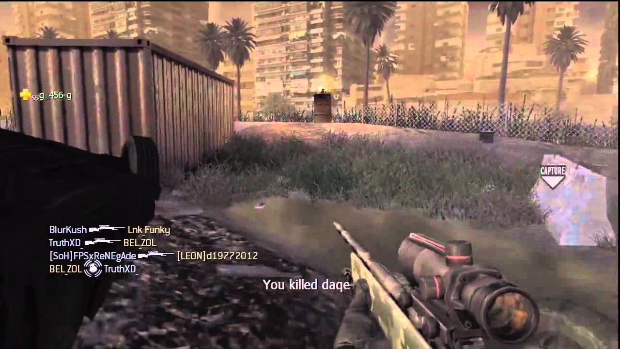 Amazing TS Cod 4 noscope cross map! - YouTube