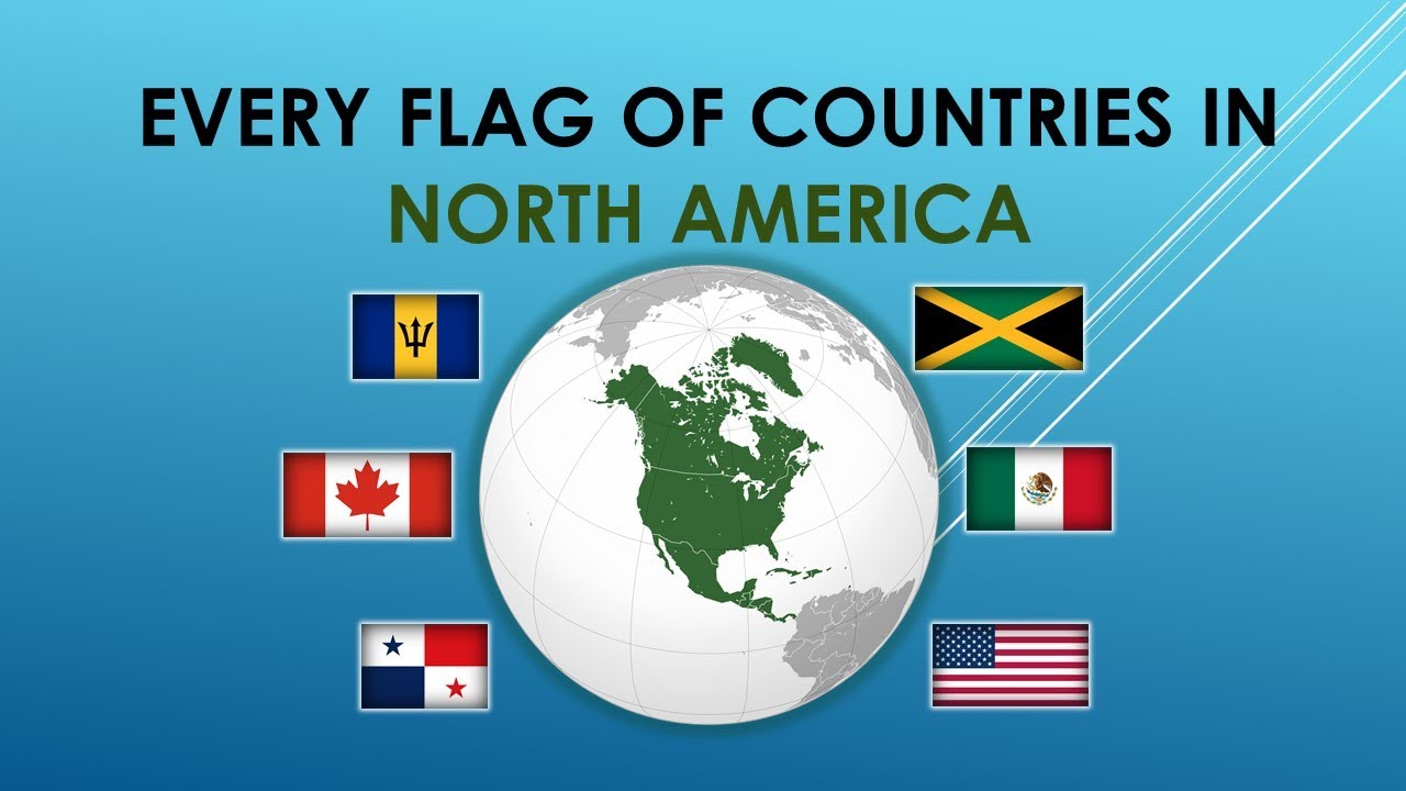 🌎 North America Flag Animation - All Country Flags of North America ...