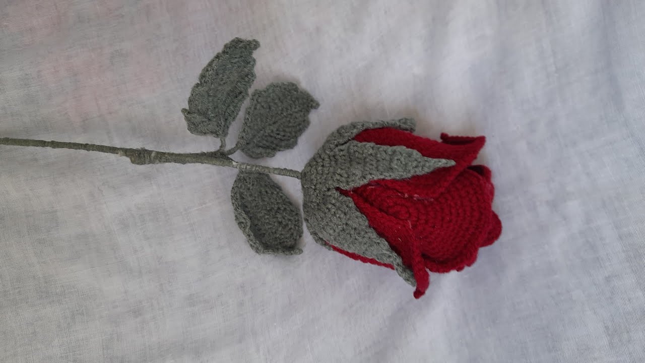 Crochet Rose Assembling | Rose petals | Crochet Rose | Crochet Red Rose ...
