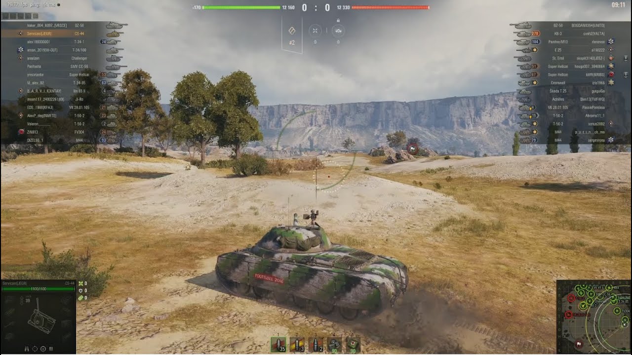 CS-44 в Степях. Когда союзников не видно - YouTube