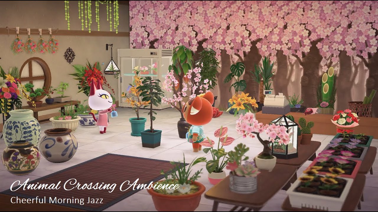 Animal Crossing Flower Shop 🌸 Cheerful Morning Jazz 🌸 No Ads - YouTube
