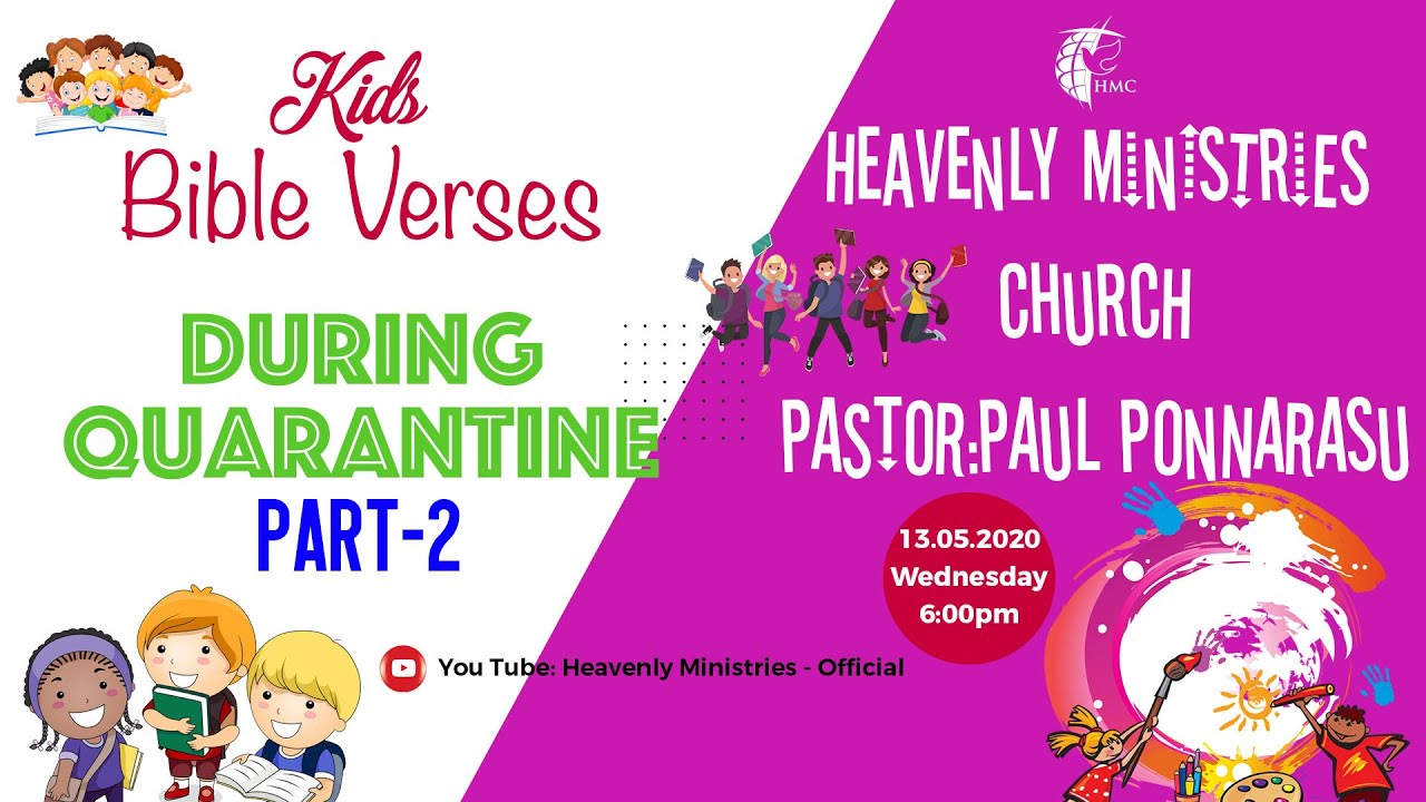 Kids Bible Verses During Quarantine - Part 2 - YouTube