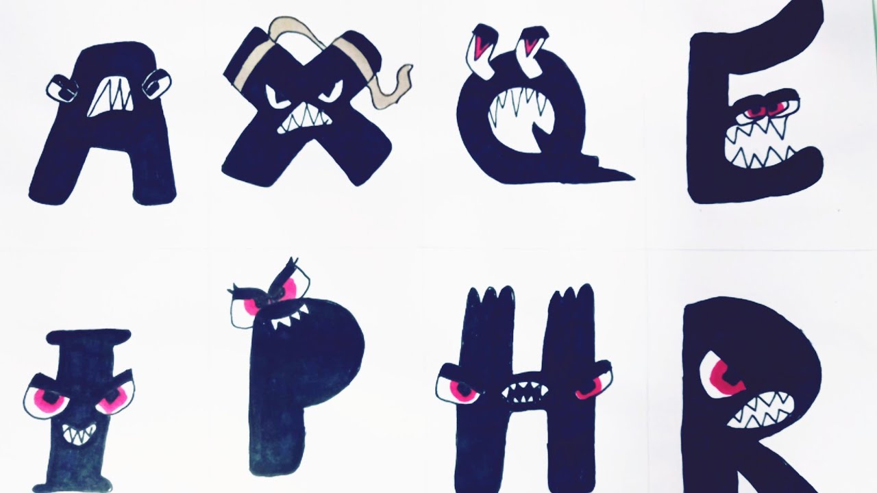 Alphabet Lore But Everyone Is F | drawing alphabet lore - YouTube