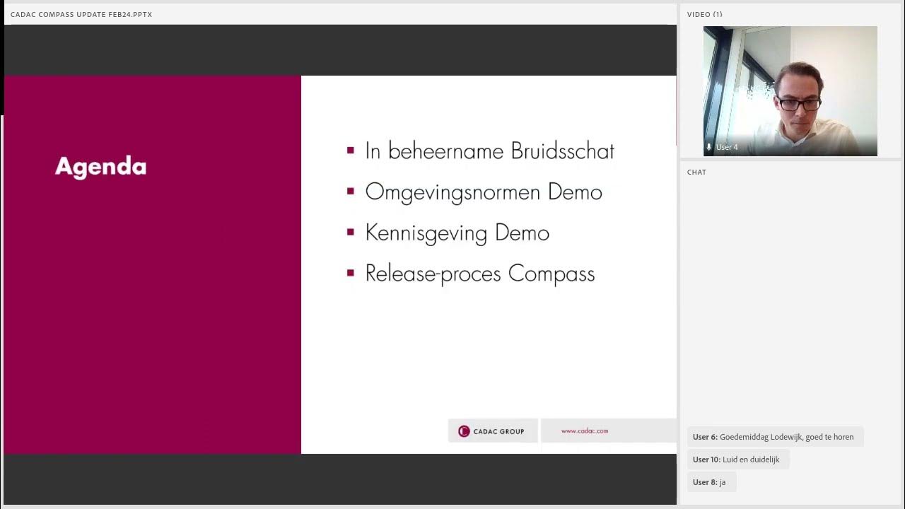 Cadac Compass 2 maandelijkse update februari | Cadac Group - YouTube
