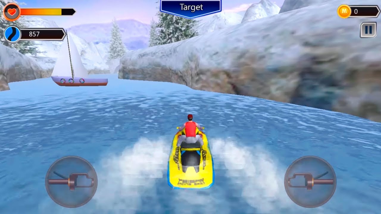Water Jet Ski Boat Driving : Powerboat Racing Game - Gameplay Android ...