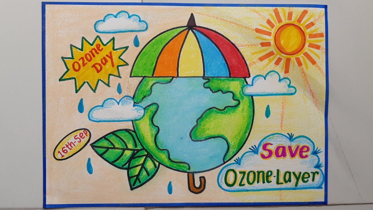 World Ozone Day Drawing//World Ozone Day Poster//How to Draw World ...