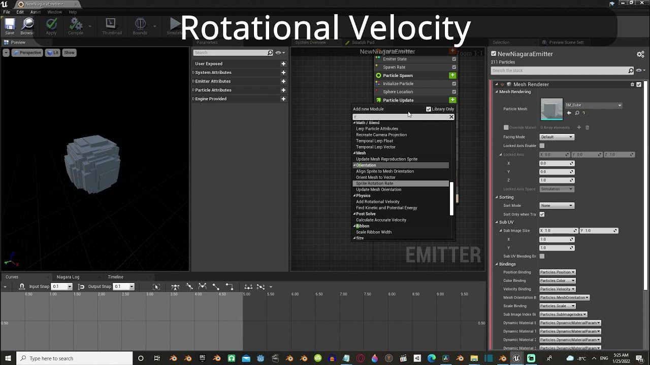 Unreal Engine Tutorial - Niagara Particles #3: Particles Rotation - YouTube