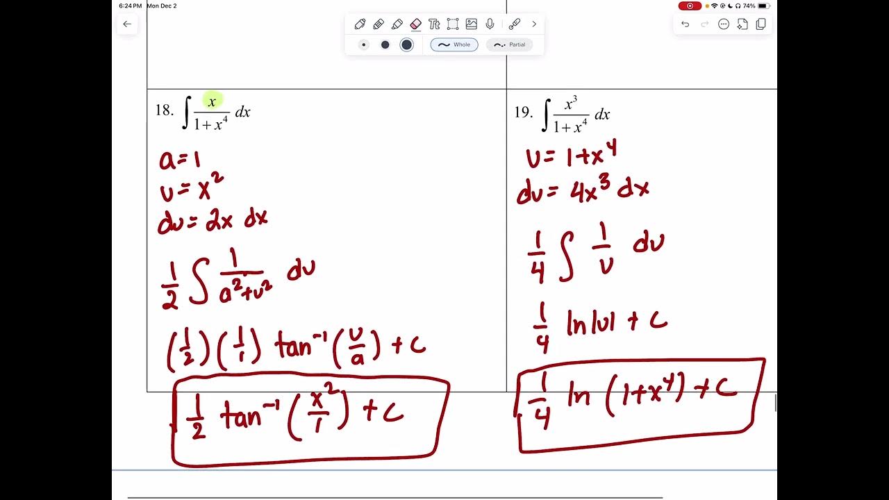Inverse Trig Anti-Differentiation (Completing the Square) - YouTube