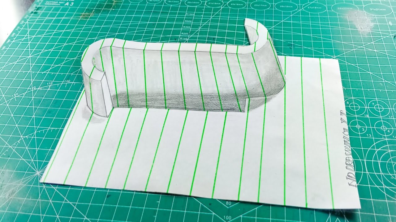 How to easy 3d illusion s shape drawing/Easy 3d s shape illusion art ...