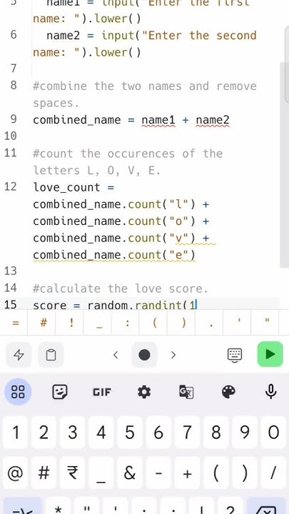 Learn Python | Love Calculator | Replit - YouTube