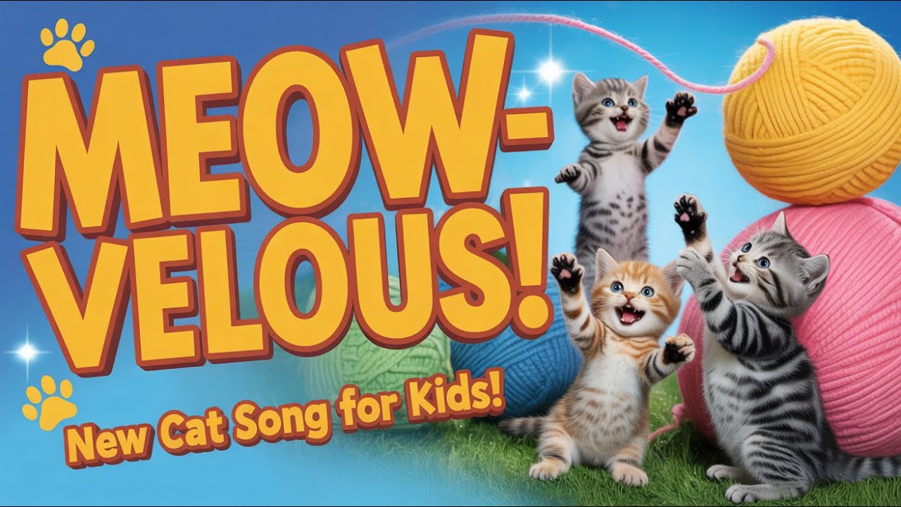 Sing Meow Song for Children | Cute Cat Nursery Rhymes | Funny Kitten ...