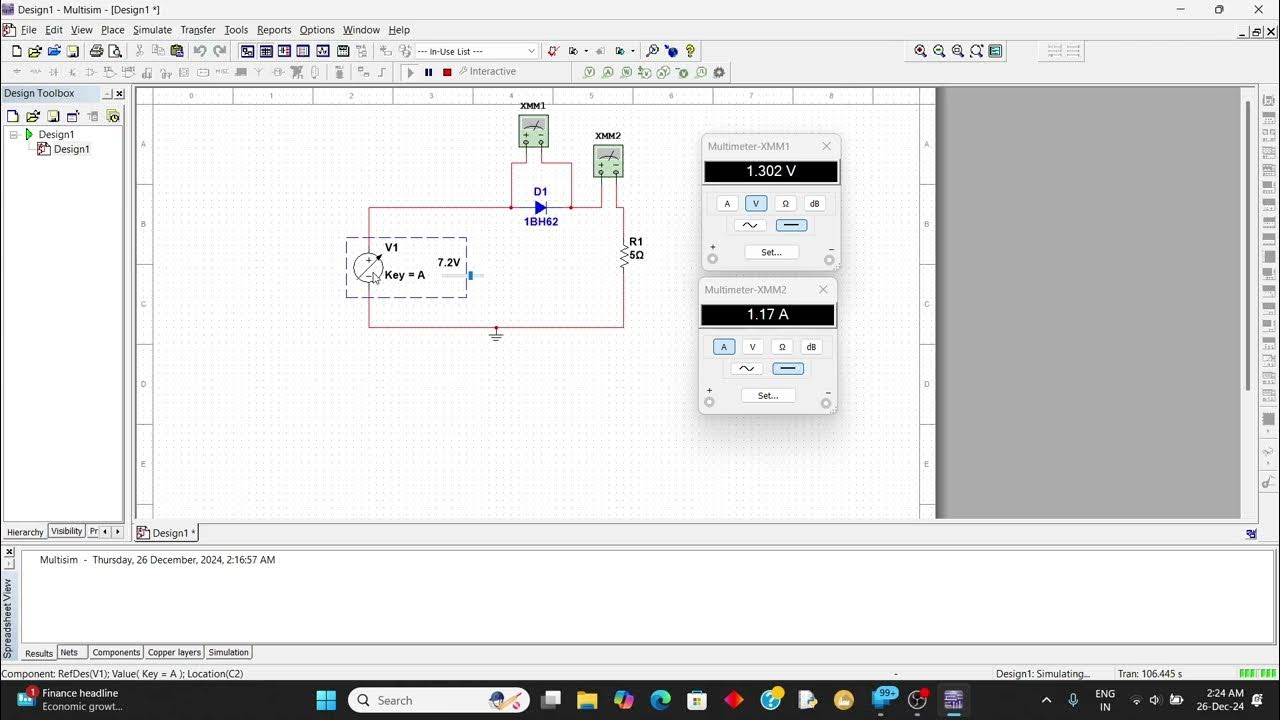 How to Simulate a Basic Diode Circuit Step-by-Step! "Master NI Multisim" - YouTube