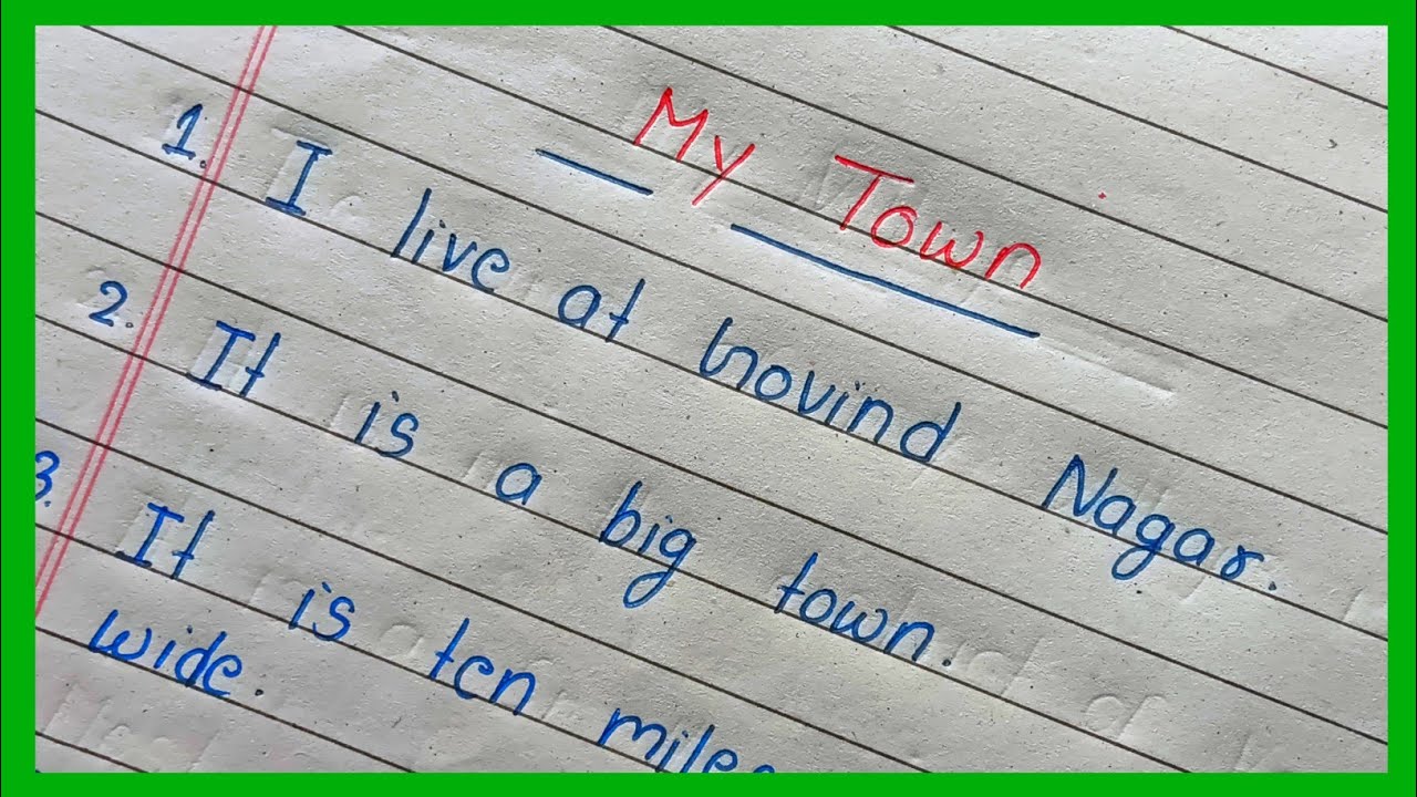 My Town | 5 Line Essay On My Town In English - YouTube