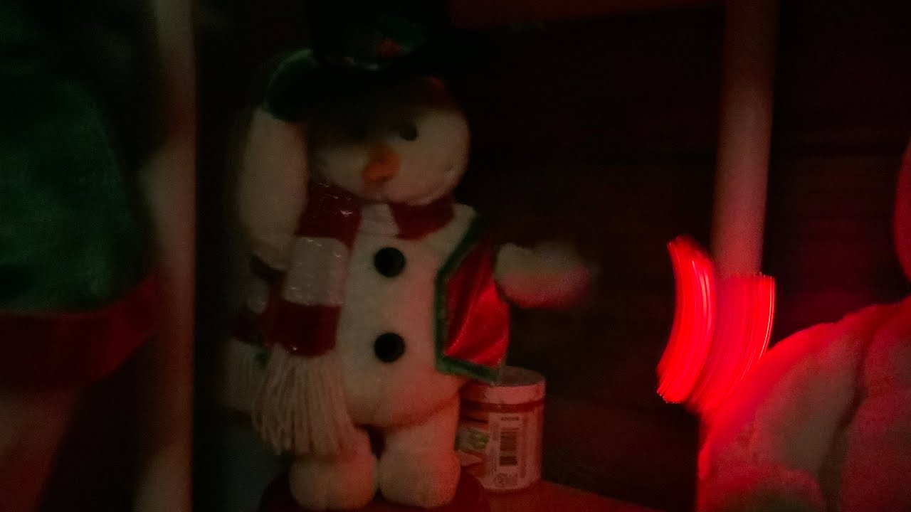 Gemmy mini Spinning Snowflake Snowman (red) Antique store find - YouTube