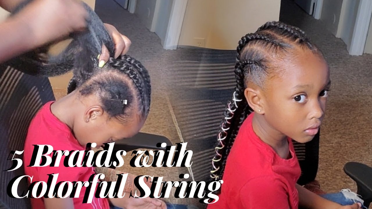 5 Braids with Colorful String - YouTube