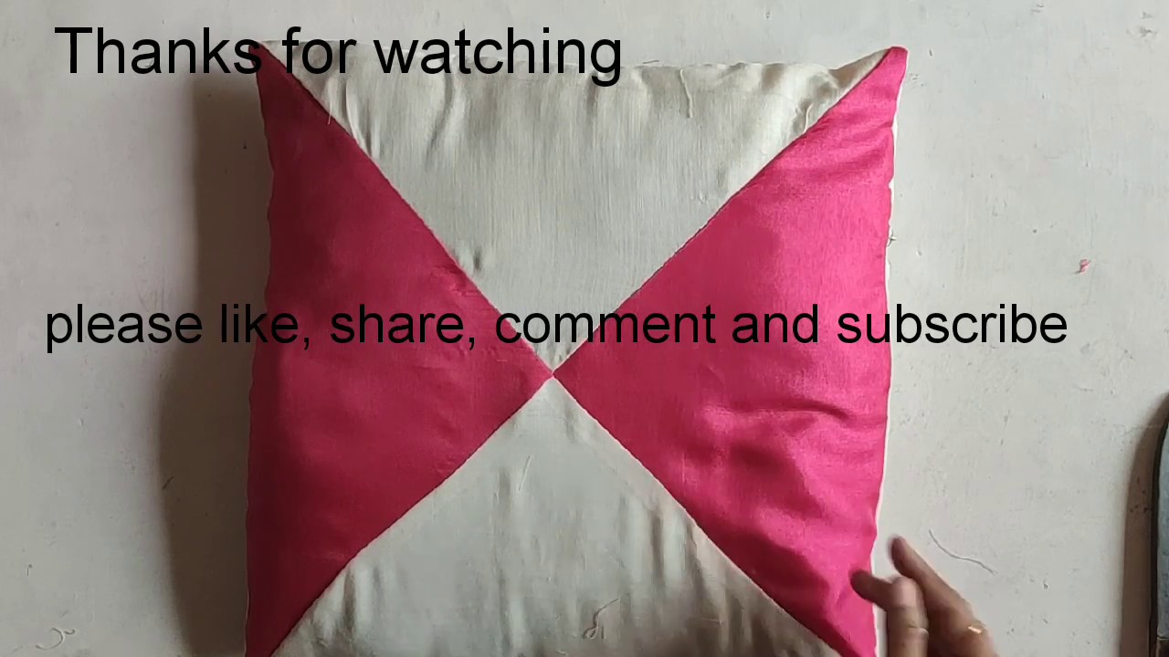 How To Make Cushion Cover Cutting And Stitching Youtube
