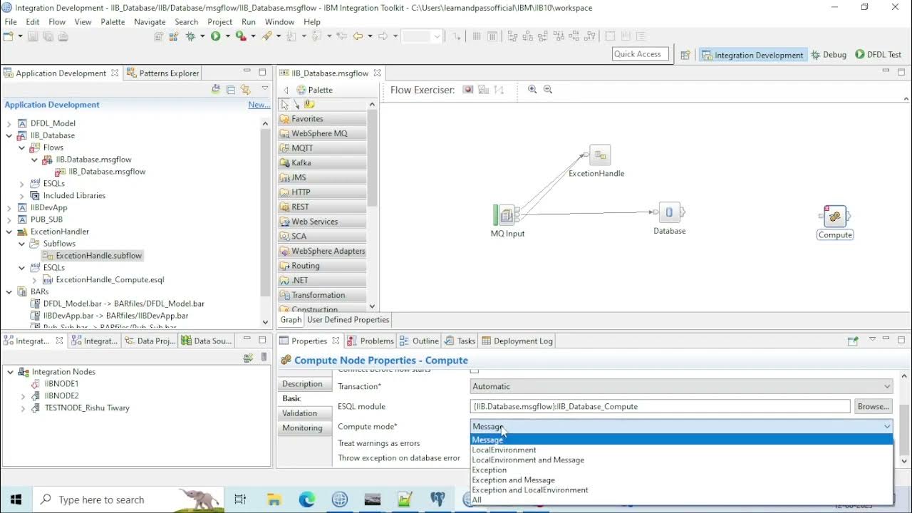 Database Node Ibm Integration Busiibace Iib Esql Appconnect Ibm Middleware Acev12