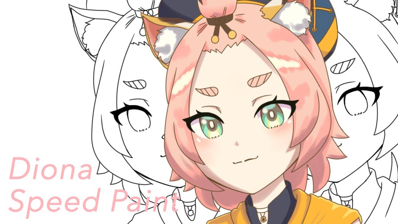 Diona (Ibispaint Speedpaint) | Genshin Impact - YouTube