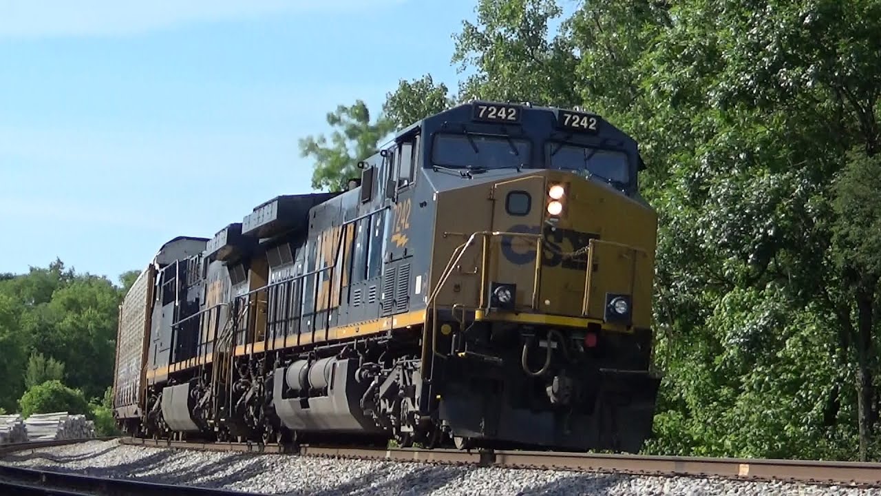 CSX CM44AH Duo 7242 & 7253 Lead Automotive Q202-30 on 6/4/22 - YouTube