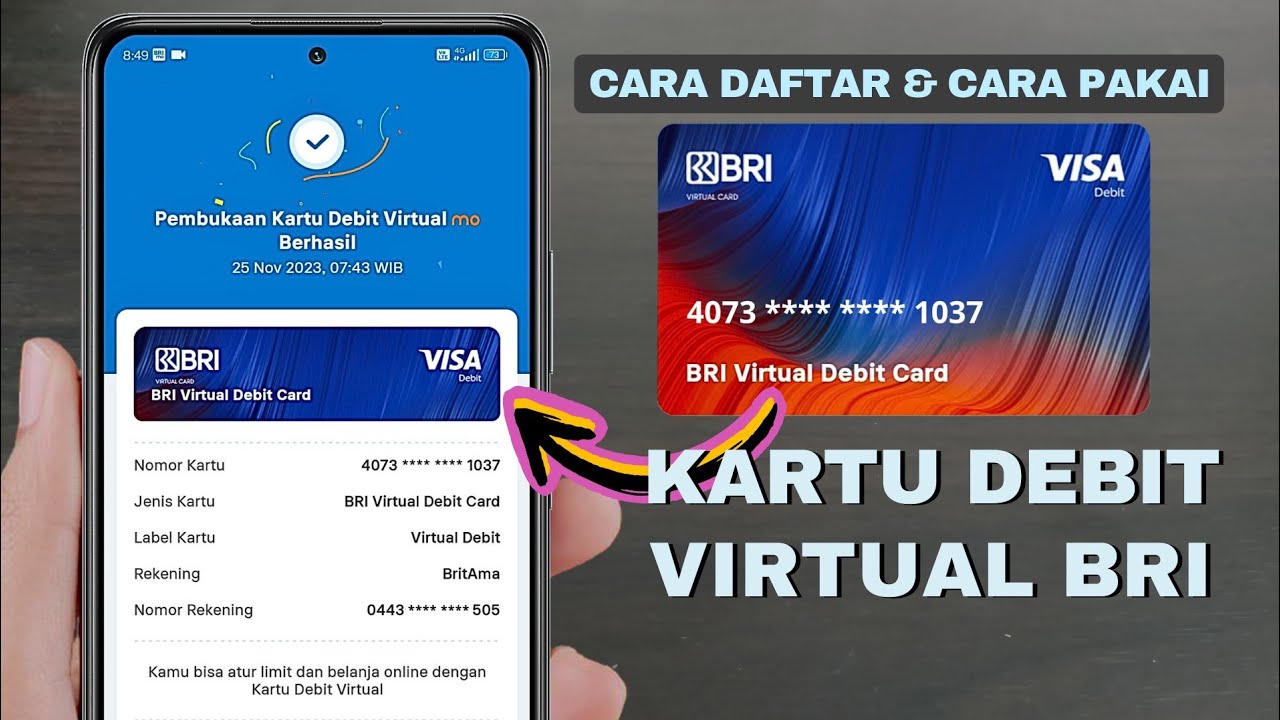 Cara daftar Kartu Debit Virtual di BRImo & cara bayar pakai Kartu Debit ...