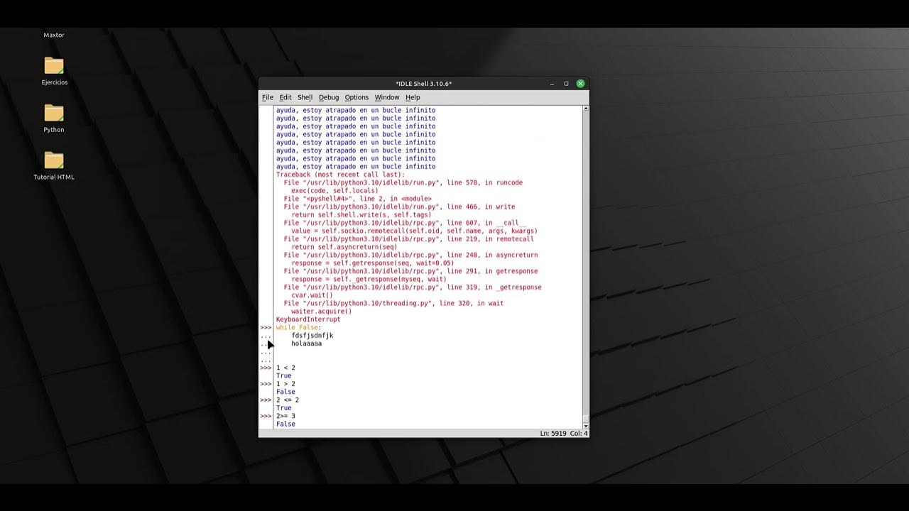 Tutorial de Python Para principiantes #4 - Bucles While - YouTube