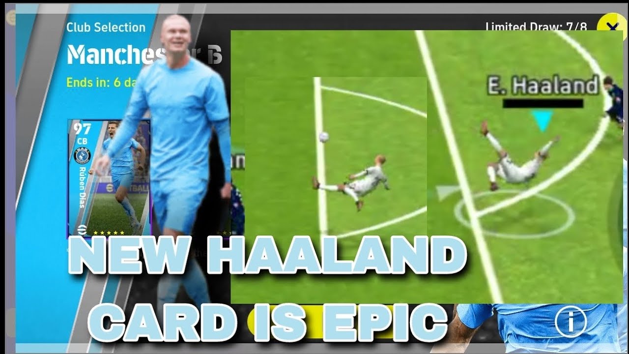 E.Halland Potw Card is Epic Man City Pack | efootball2023 - YouTube