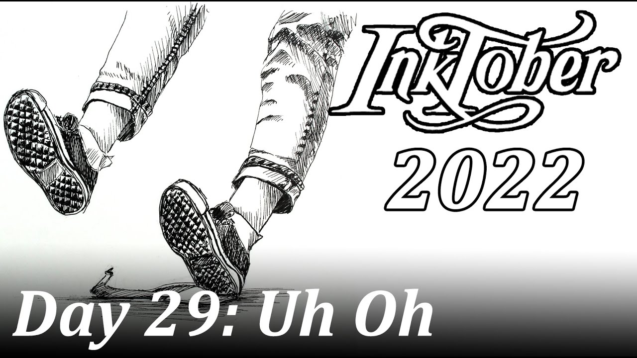INKTOBER 2022 // day 29: UH OH // Ink drawing demo - YouTube