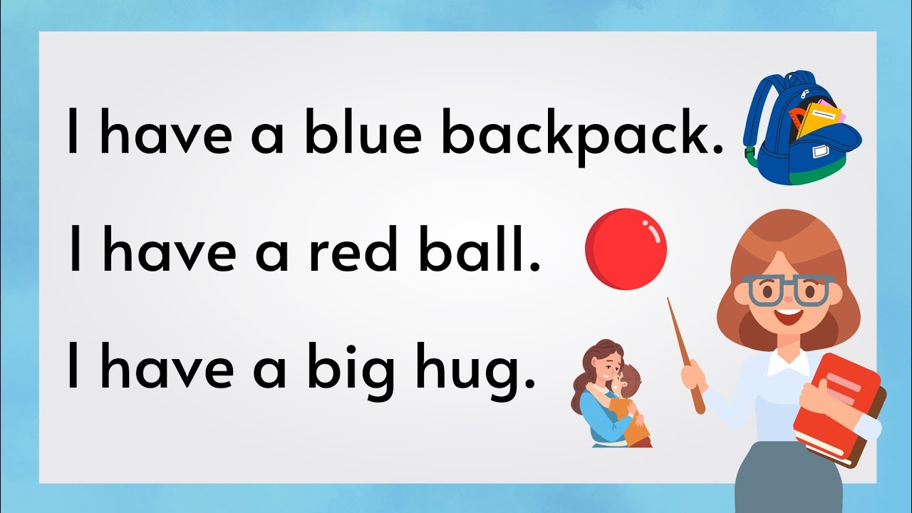 Reading Basic Sentences | "I HAVE" sentences For Sentences | Use Of ...